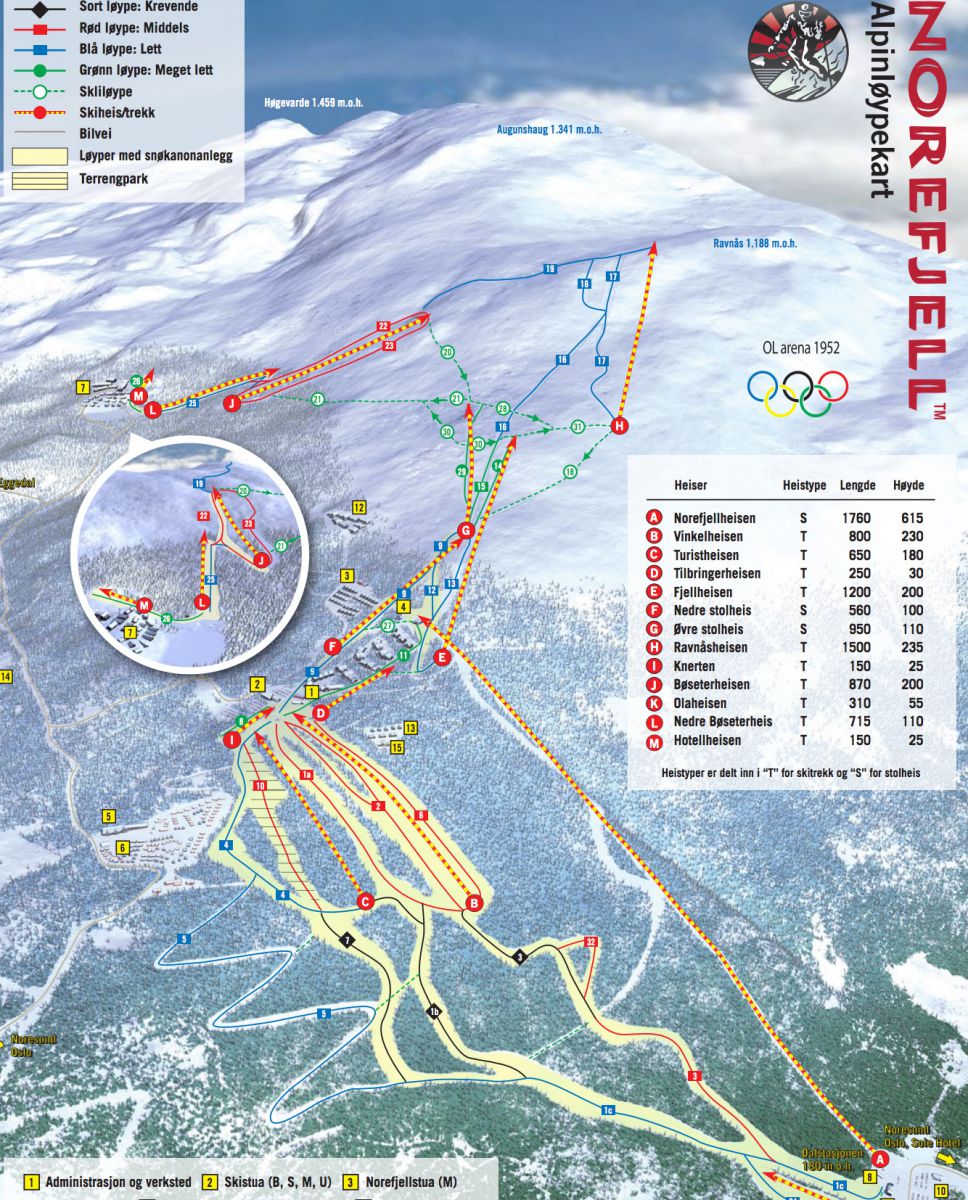 Pistekort fra Norefjell. Se det nyeste her